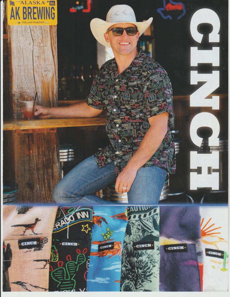 Cinch Print Ad Advertisement 8"x11" Western Shirts Cowboy Ranch Man ...