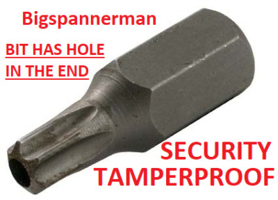 T40 TORX BIT - TAMPERPROOF - SECURITY - 6 Point Socket 10mm Hex Drive ...