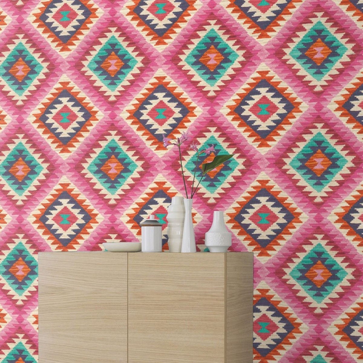 Pink Aztec Wallpaper