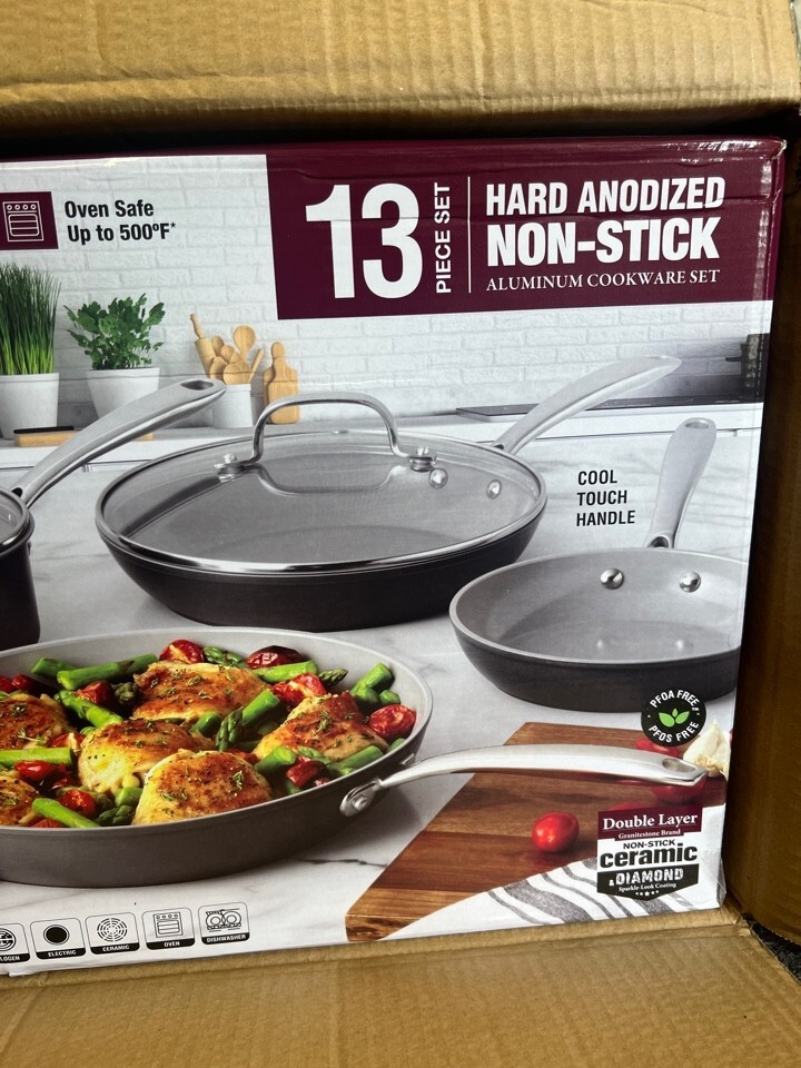 Granite Stone Diamond 5 Piece Nonstick Pressed Aluminum