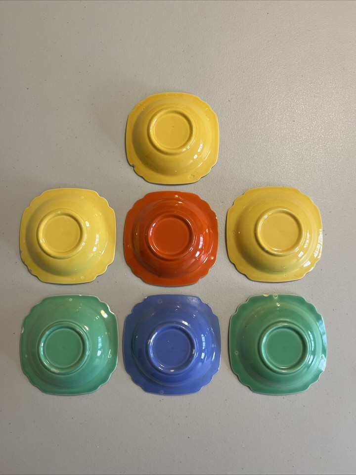 Fiestaware Riviera Vintage 5” Bowls(Set Of 7) Multi Color Fiesta HLC WV ...
