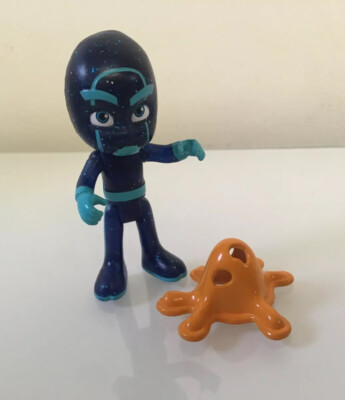 PJ Masks Night Ninja 3” Figure & Sticky Splat Collectible Figures EUC ...
