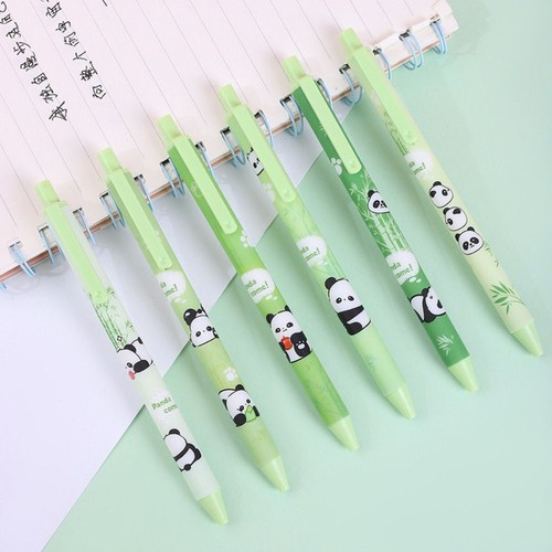 Plastic Write Pens 0.5mm Retractable Neutral Pen Cute Panda Gel Pen ...