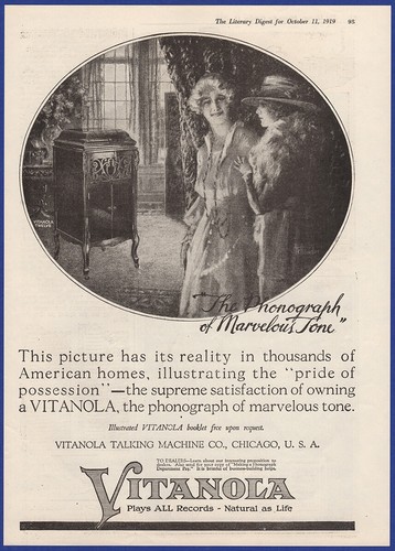 Vintage 1919 VITANOLA Phonograph Talking Machine Chicago IL Ephemera ...