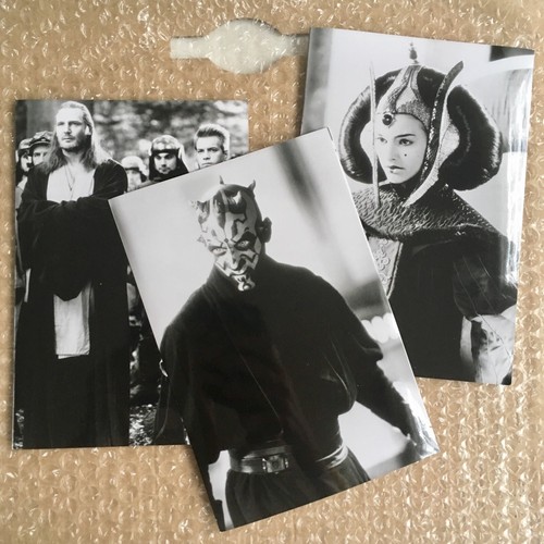 STAR WARS Episode I THE PHANTOM MENACE Set x8 Original Promo Press B&W ...