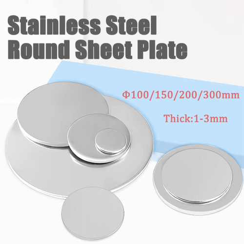 Stainless Steel Round Sheet Plate Discs Solid Piece Thick:1.0/1.5/2.0/2 ...