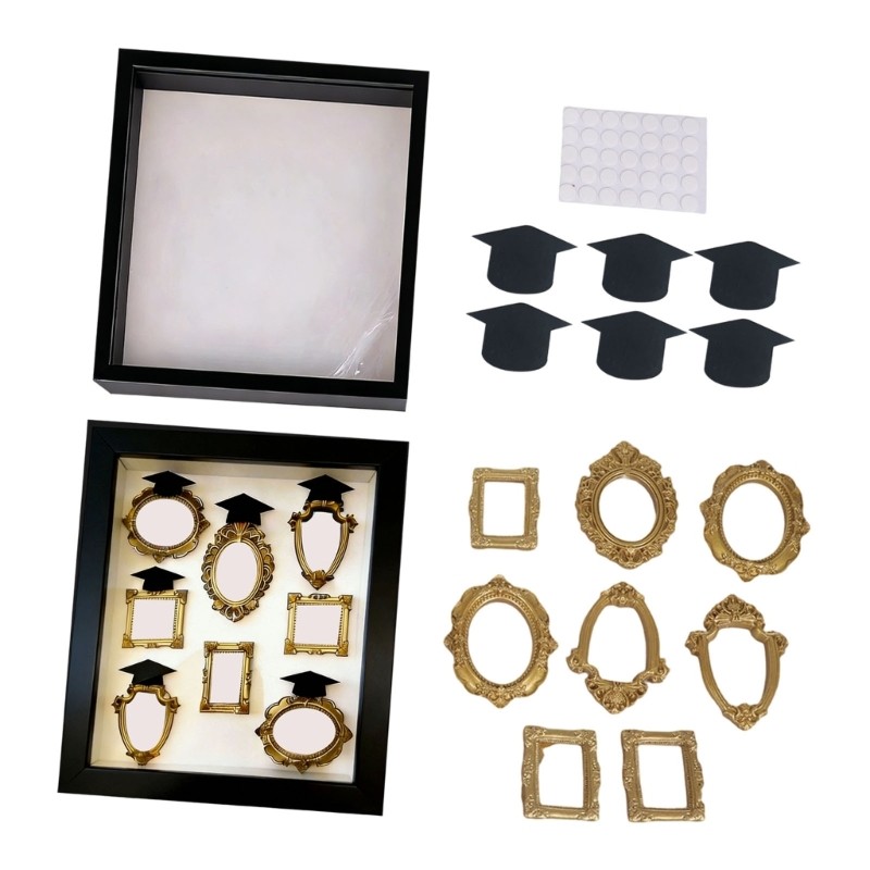 Family Memory Photo Box DIY Mini Museums Photo Frame Set with Lights ...