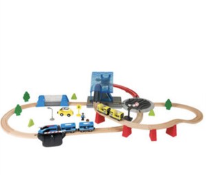 Playtive RAILWAY SET 52 Piece Set CITY EXPRESS WOODEN TOYS | eBay