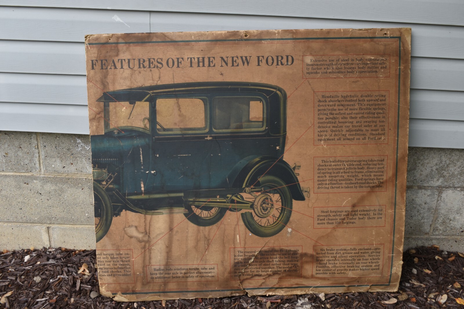 RARE 1928 Vintage FORD DEALER SHOWROOM MODEL A POSTER ADVERTISING SIGN ...