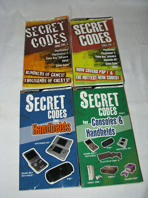Group of Four SECRET CODE Books For Handhelds/Games 2005, 2006 & 2007 ...