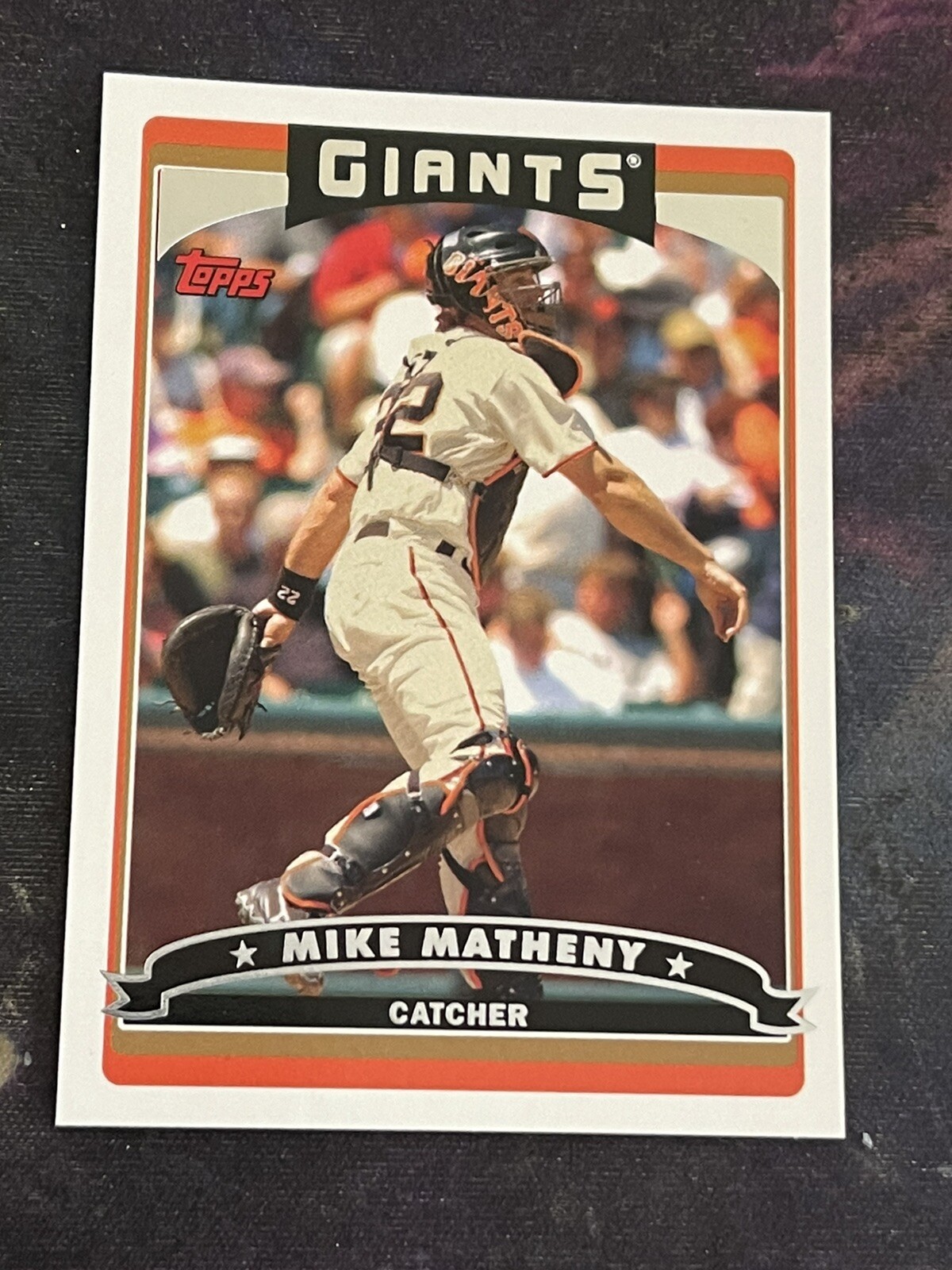 TOPPS 2006 MLB MIKE MATHENY #54 CATCHER SAN FRANCISCO GIANTS BASEBALL ...