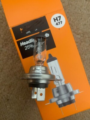 2 X Halfords H7 477 Car Headlight Bulbs 25% Longer Life | eBay UK