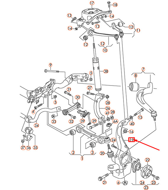 Genuine OEM Steering Knuckle for Audi 8K0407253AB for sale online | eBay