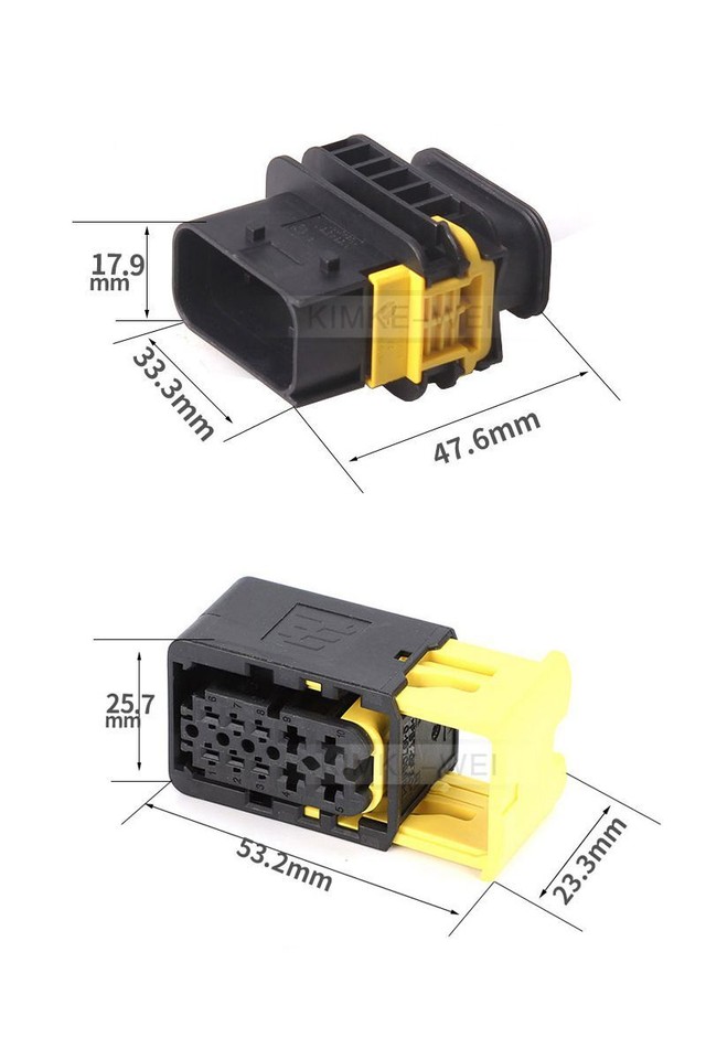 10 Way/Pin TE HDSCS MCP Automotive Male Female Connector Plug Socket ...