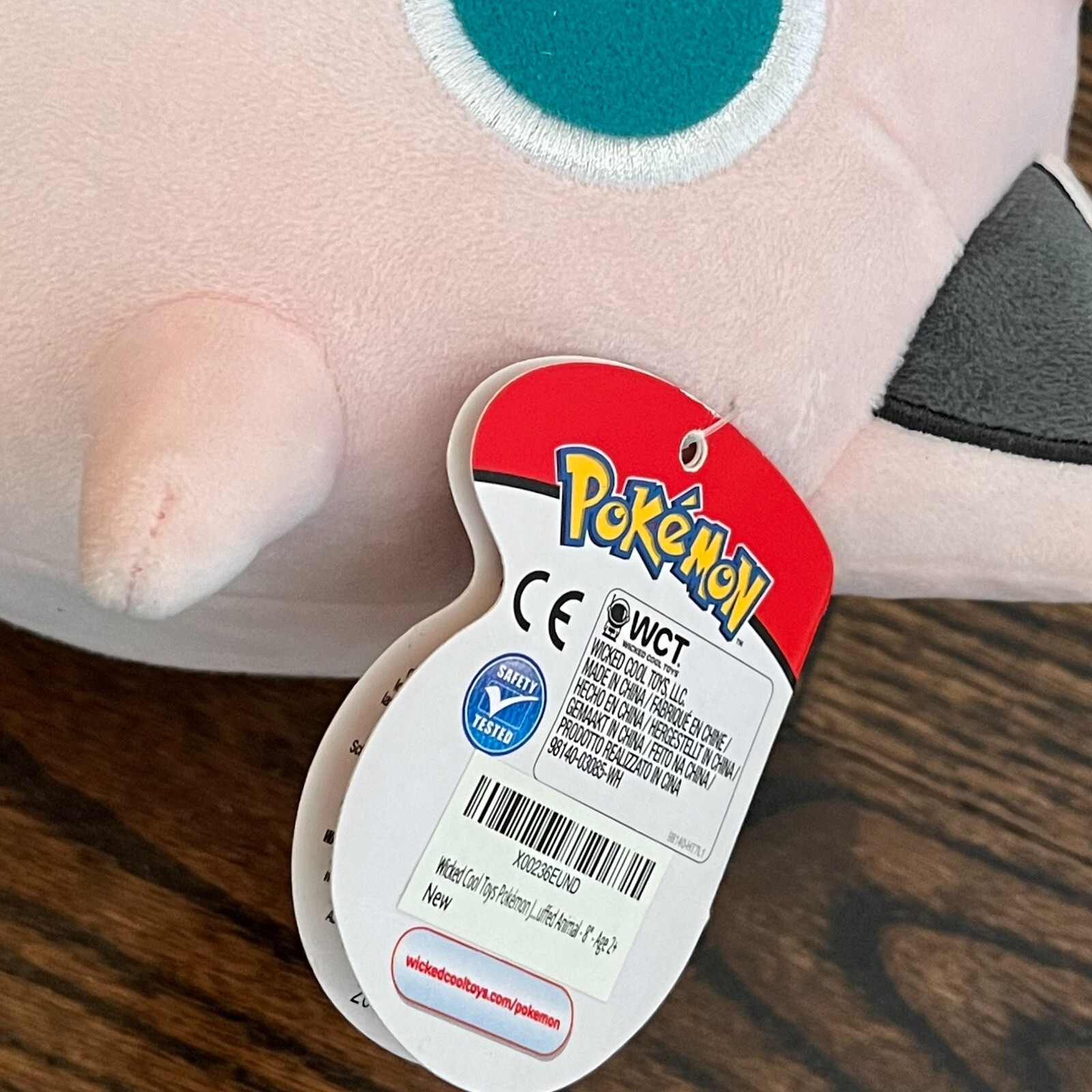 Nintendo Pokemon Jiggypuff 8” Pink Plush Stuffed Animal Play Doll WCT ...