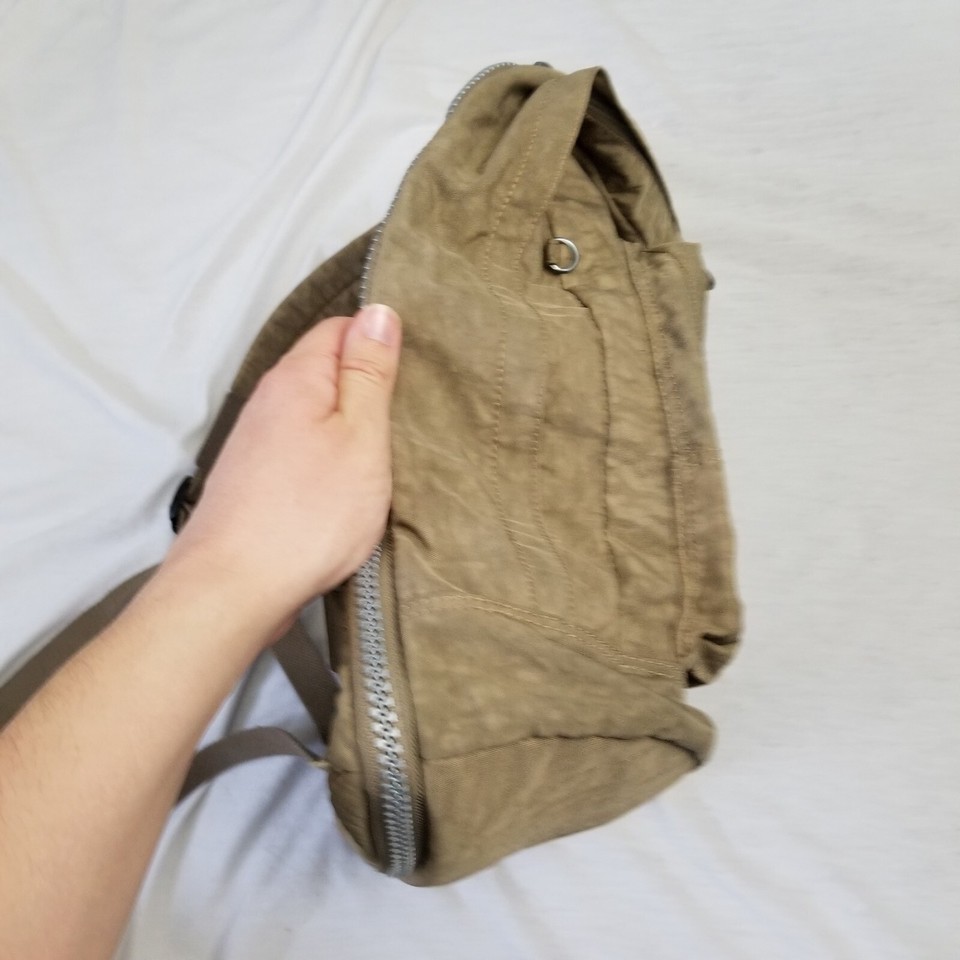 Kipling Hal Expandable Backpack Large Beige Tan Hiking Outdoor School ...