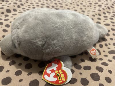 TY Beanie Boo Regular 6” Manatee Milo Freepost (Greybag) | eBay Australia