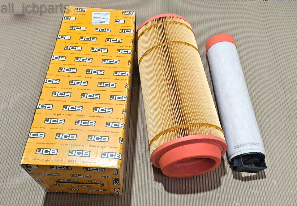 Genuine JCB AIR FILTER Set Inner and Outer (PART NO. 32/915801 32/ ...