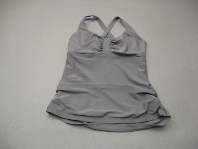 34D Prana Womens Gray Lined Underwire Swimming Tankini Top 8D | eBay