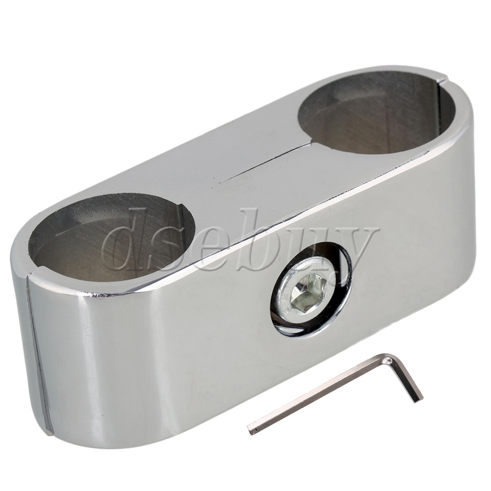 Metal 25mm Double Port Pipe Clamp Clip Lean Tube Connector Drying Rack ...