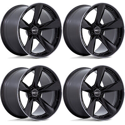(4) American Racing AR946 TTF 20x9.5 5x115 +15mm Black/Tint Wheels Rims ...