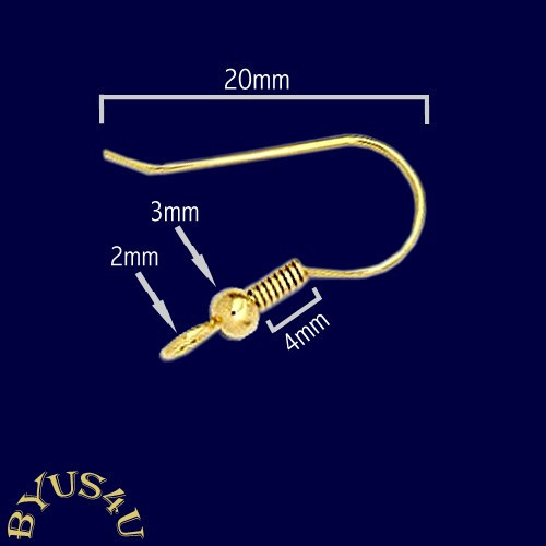 EARWIRE FANCY FRENCH EARRING HOOK GOLD PLATED 100/150/300/500 | eBay