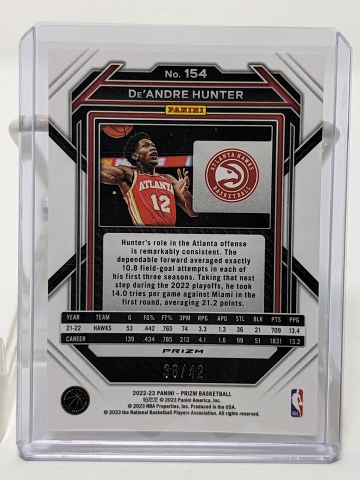 DeAndre Hunter 2022-2023 Panini Pink Prizm #154 38/42 | eBay