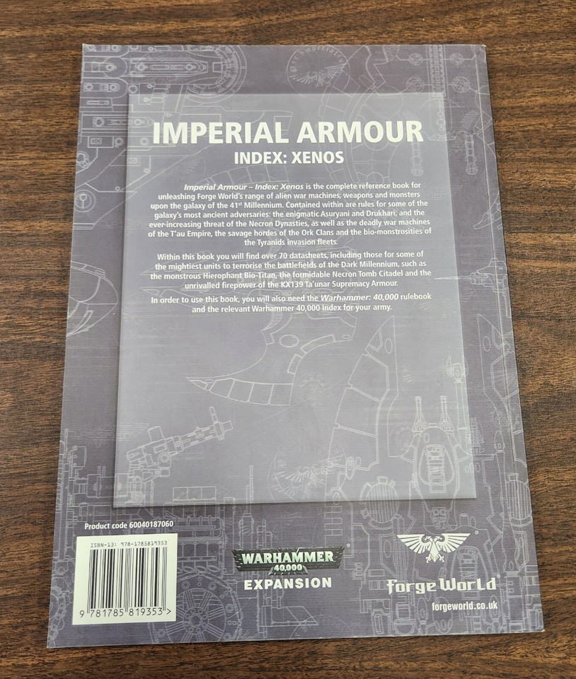 Warhammer 40K Imperial Armour Index: Xenos 2017 Eldar Tau Necrons Forge ...