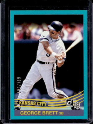 2018 Panini Donruss George Brett Teal Border 1984 Retro #196/199 Royals ...