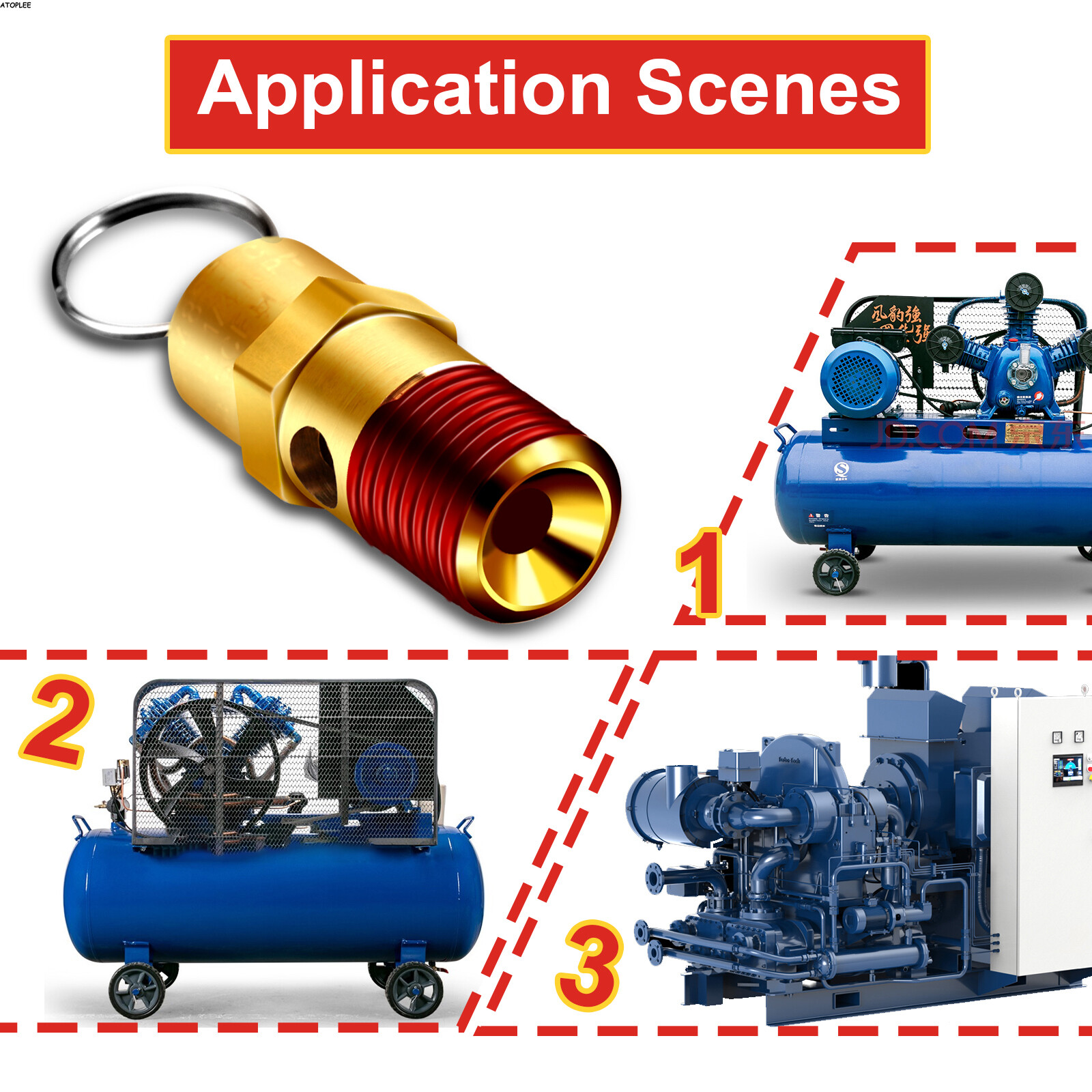 1/4'' Air Compressor Safety Relief Valve | Grelly UK