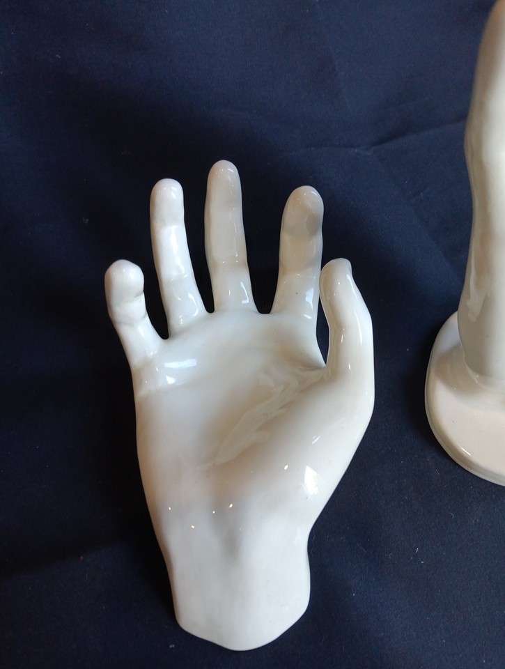 2 Nancy Funk Ceramics Soap Holders Open Hand Wall Mount & Counter Top ...