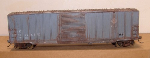 HO 50' BOXCAR ILLINOIS CENTRAL IC 501183 WEATHERED | eBay