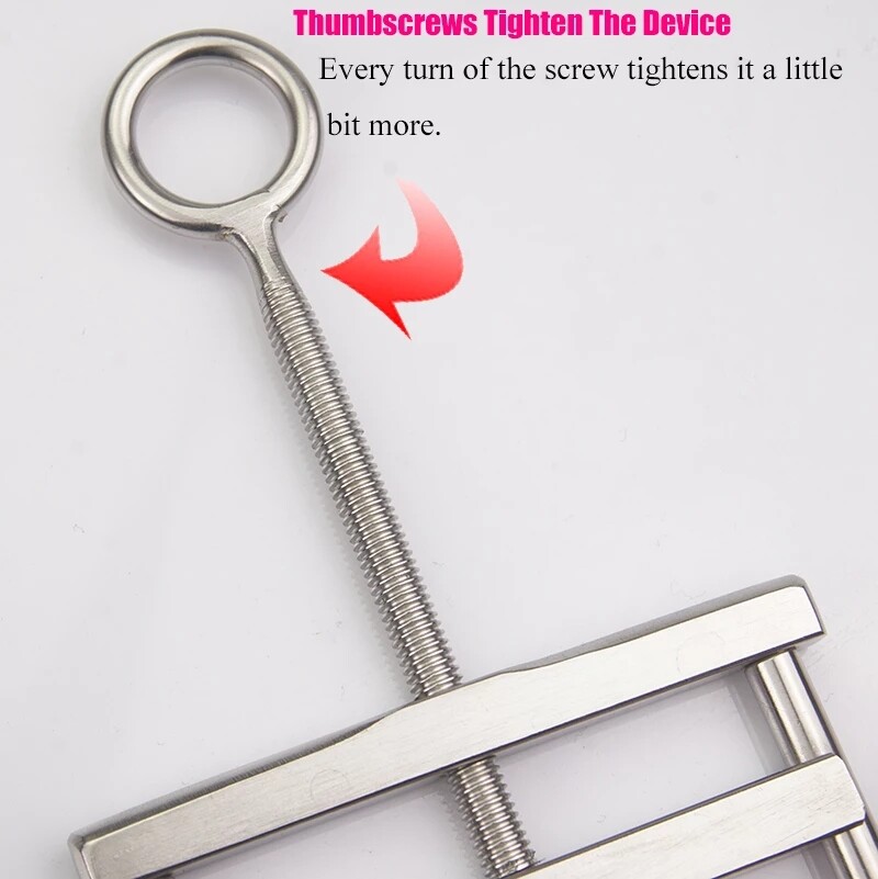 Edelstahl Metall Scrotum Testicle Clamp CBT Ball-Stretcher Hodenring ...