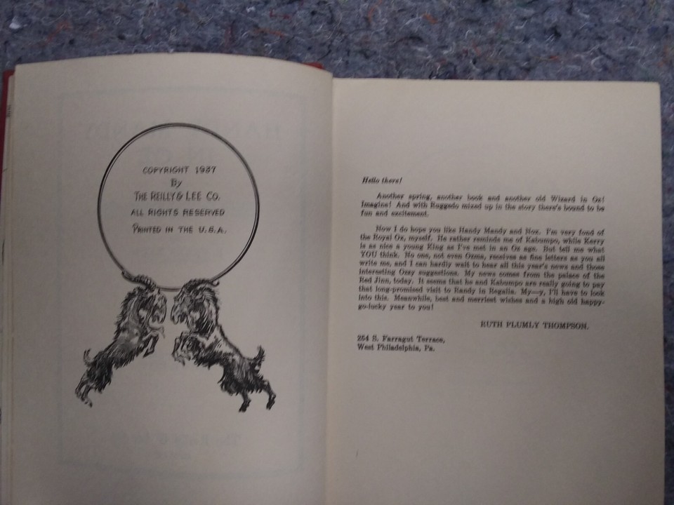 Handy Mandy in Oz By Ruth Plumly Thompson 1937 Hardcover | eBay