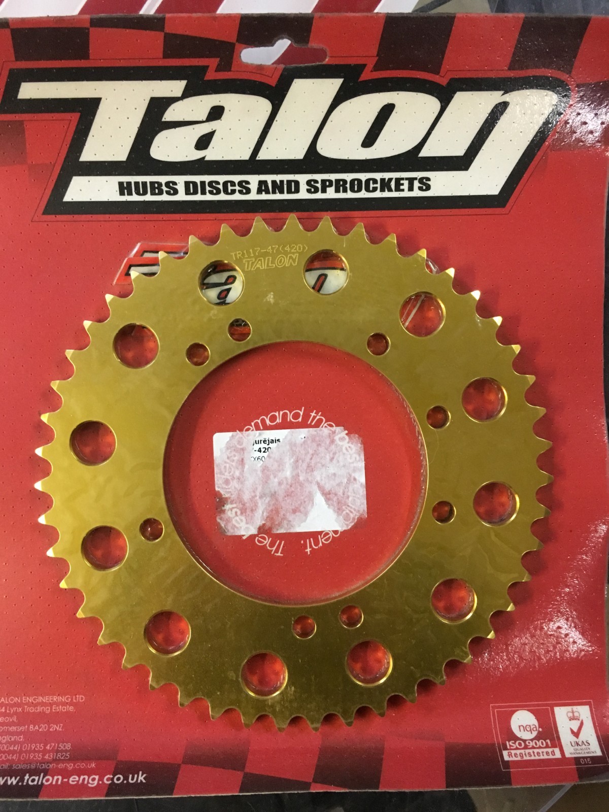 TALON Rear Sprocket, TR117-47T-(420) Standard, Kawasaki KX60/80/85/100 ...
