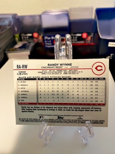 Randy Wynne 2024 Topps Chrome Rookie Autographs Reds | eBay