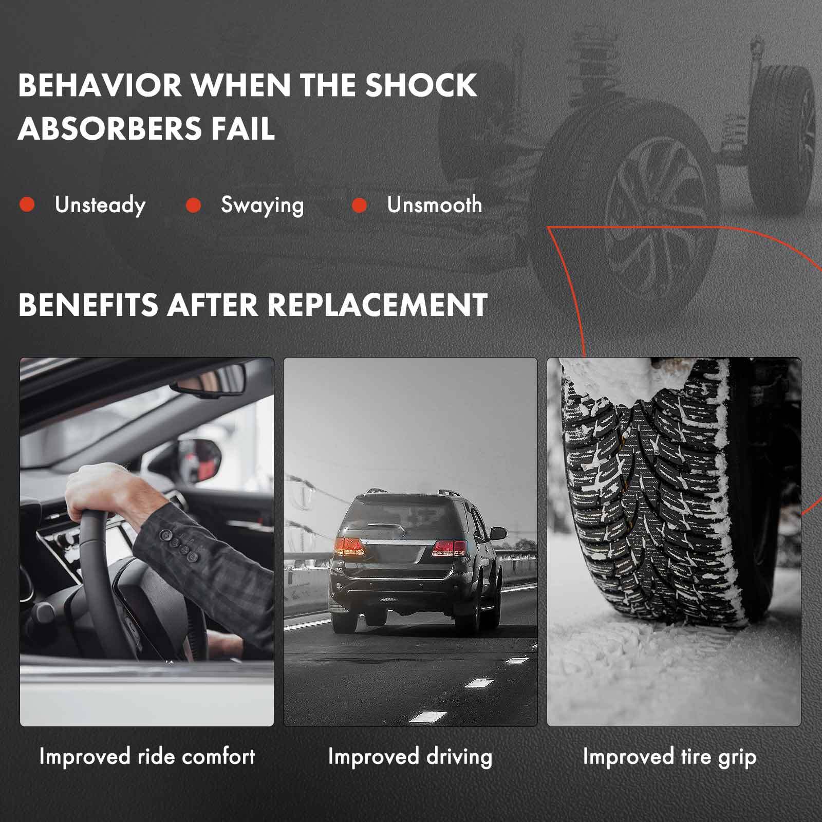 A-Premium Front Shock Struts for BMW X5 2007-2013 X6 2008-2014 4.4L 4 ...