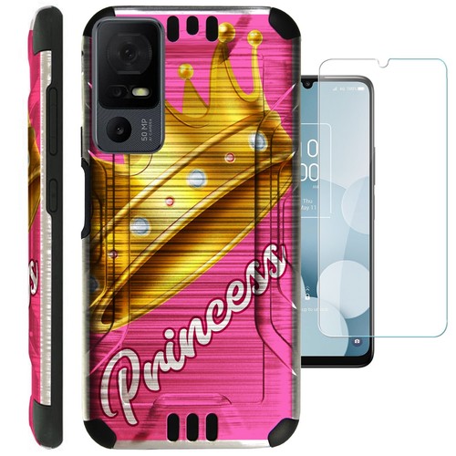 SILVERGUARD For TCL 40XL/40T Phone Case Cover +TEMPERED GLASS/ PRINCESS ...