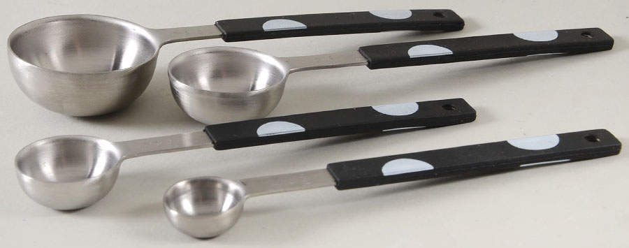 Lenox Deco Dot Black Metal Measuring Spoon Set 11598217 | eBay