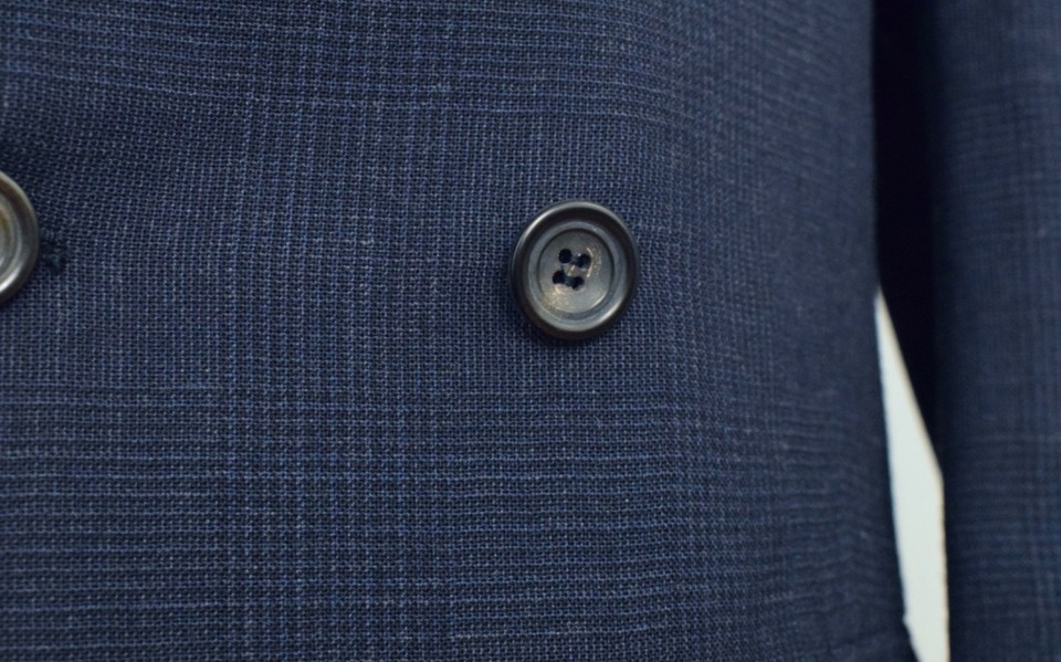 HACKETT MAYFAIR x FOX BROTHERS Navy Glen Check Hopsack Jacket Size 40R ...