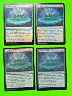MTG March of the Machine ( Fertilid's Favor ) Lot of 4 FOIL Cards 0186 ...