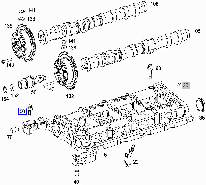 Mercedes E10 Torx-Head Screw/Bolt M7x1.0x45mm Grade 8.8 A1139900222 New ...