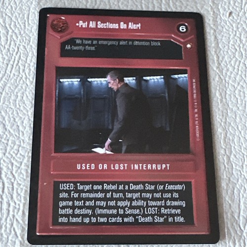 Put All Sections On Alert Star Wars CCG SWCCG Special Edition | eBay
