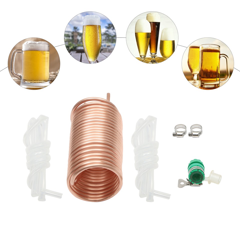 Immersion Wort Chiller For Homebrew Food-grade Red Copper & Silicone ...