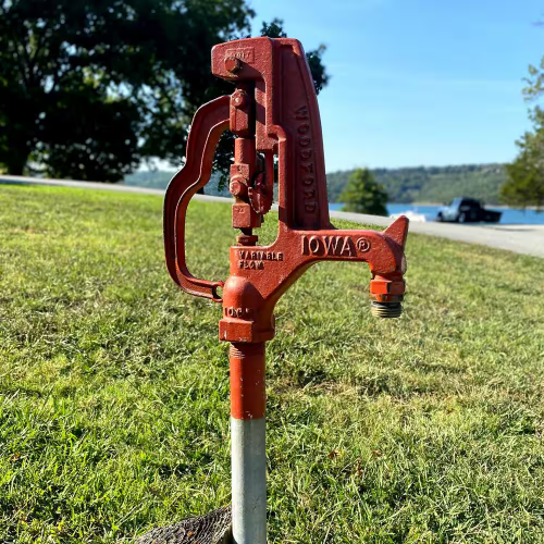 Woodford Vanized Steel Pipe Bury Iowa Freezeless Yard Hydrant Flowing ...