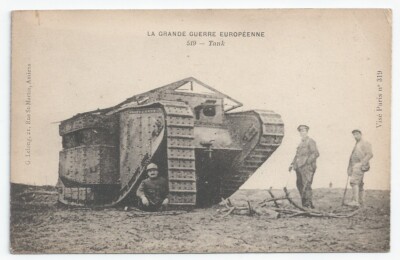 WW1 MARK I Female Tank w Anti-Grenade Mesh Roof WRECK C Company Unused ...