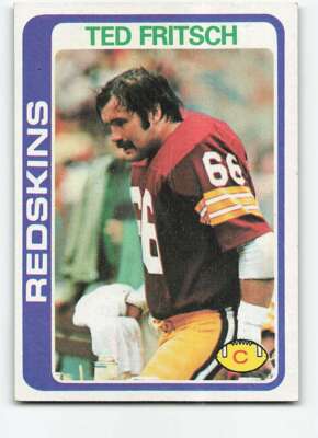 1978 Topps #357 Ted Fritsch Jr. EX Excellent Redskins 115242 | eBay