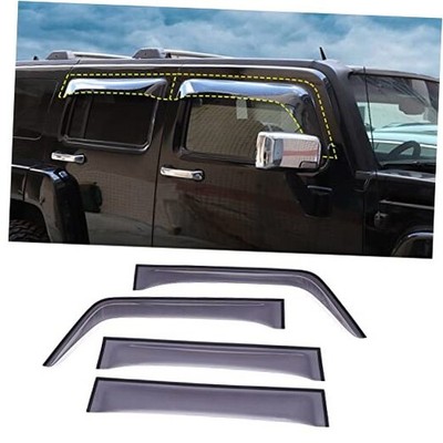 Side Window Deflectors Rain Guards Compatible with Hummer H3 2005-2009 ...