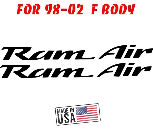 98-02 Ram Air Hood Decals Firebird TransAm GTO Camaro LS1 LT1 Intake ...