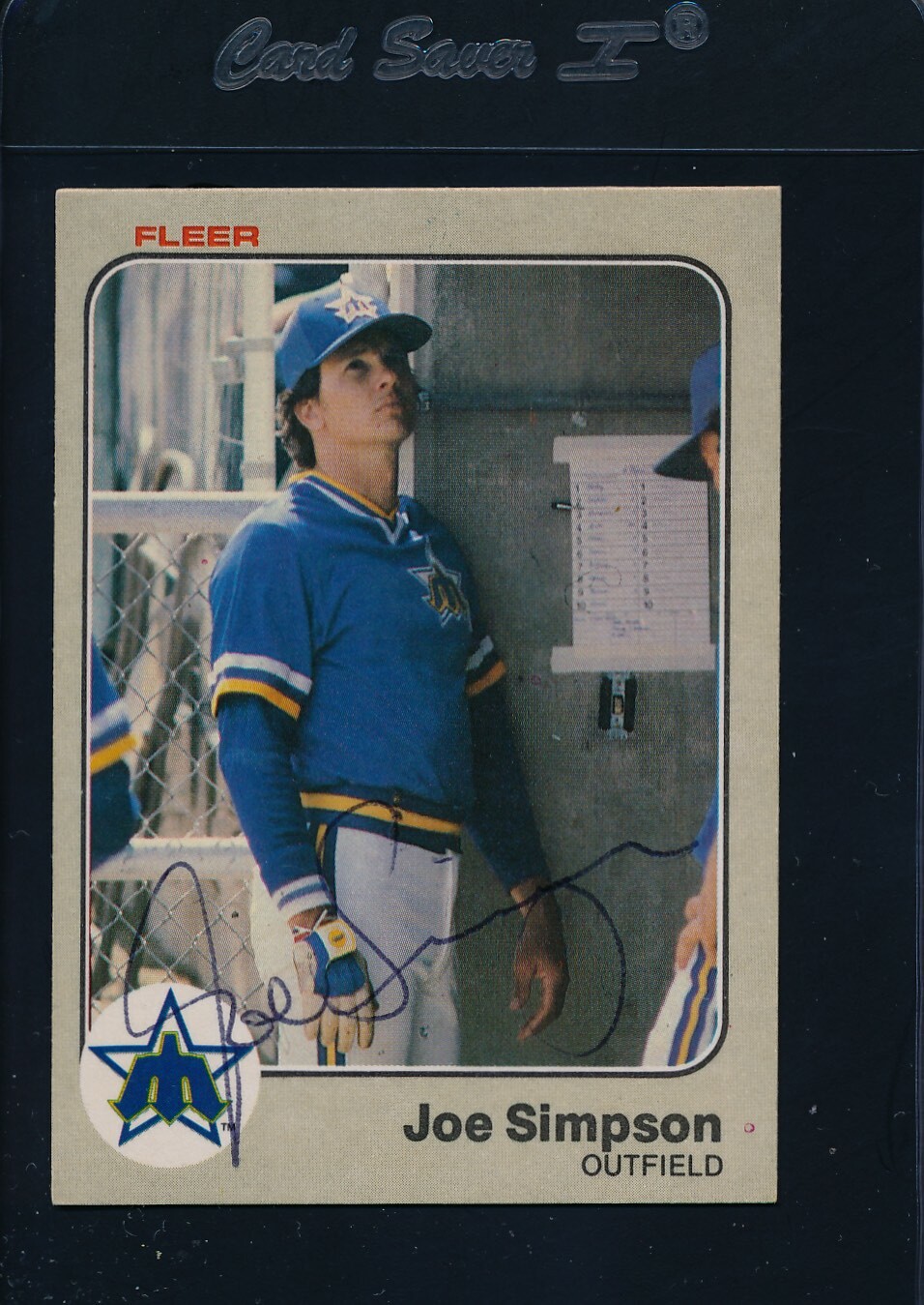 1983 Fleer #485 Joe Simpson Mariners Signed Auto *27959 | eBay